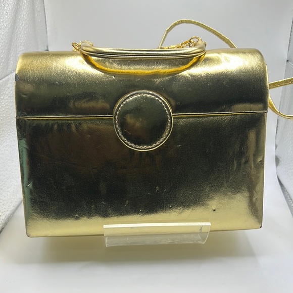 Bags | Vintage Gold Box Bag | Poshmark